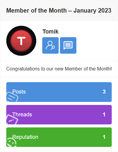 Extend MyBB - TK Member of the Month